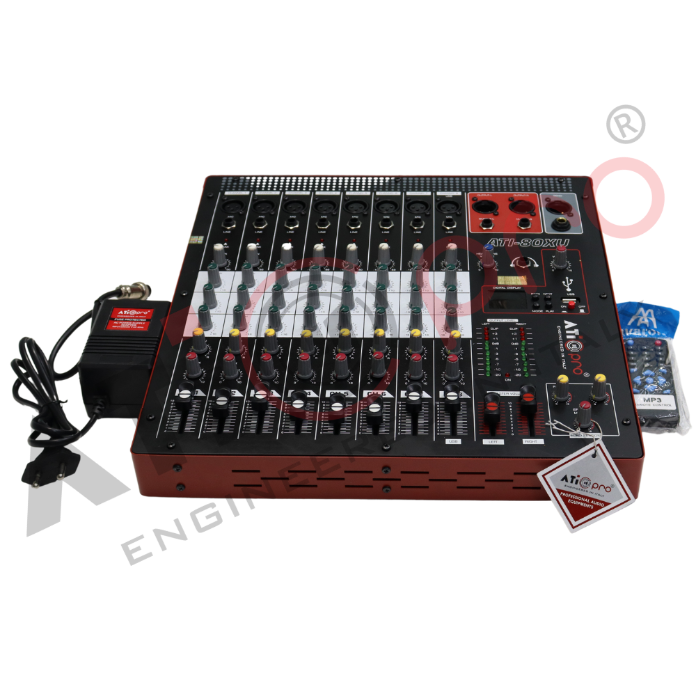 12 Channel Mixer With 2 Aux Model AT12 - Audio Mixers